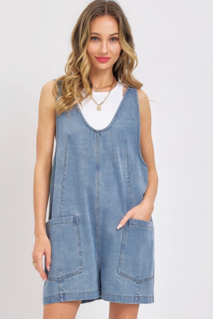 Summer Denim Overall Romper - Karadistrom